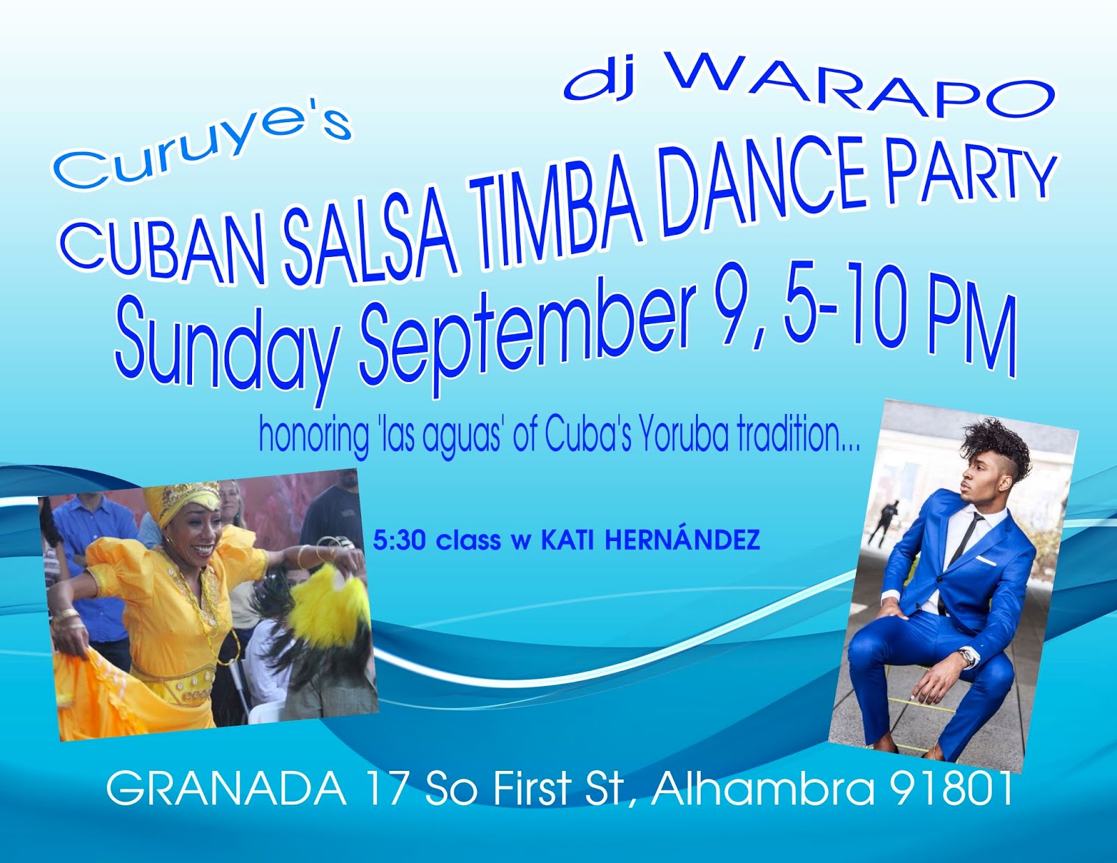 San Diego Rueda: CURUYE's SEPT 9 CUBAN SALSA TIMBA honors 'LAS AGUAS'