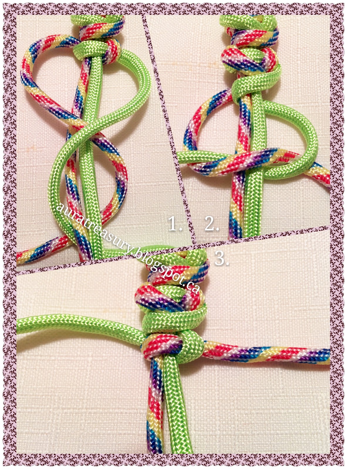 AuRa Treasury: DIY - How to make a Paracord Bracelet / Ankle Bracelet 04