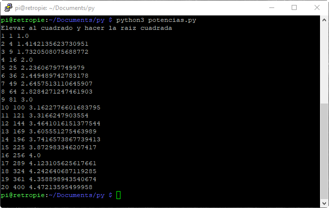 Alto Código: Potencias en Python