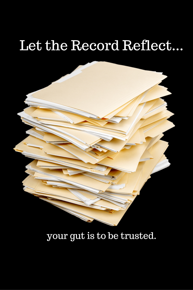 Let the Record Reflect: Trusting My Gut