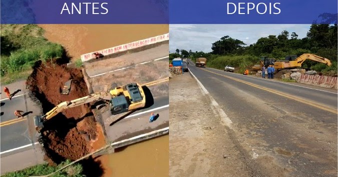 Governo Federal recupera trecho da BR-364 em menos de 24 horas