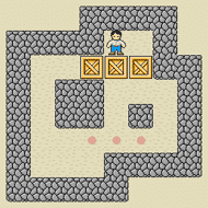Sokoban: Sokoban lessons - Three boxes (with rooms)