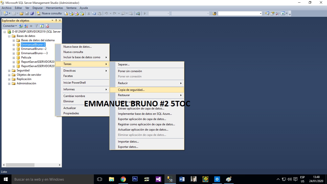 Administración DE BASE DE DATOS: Respaldo o Backup General y de Bases ...