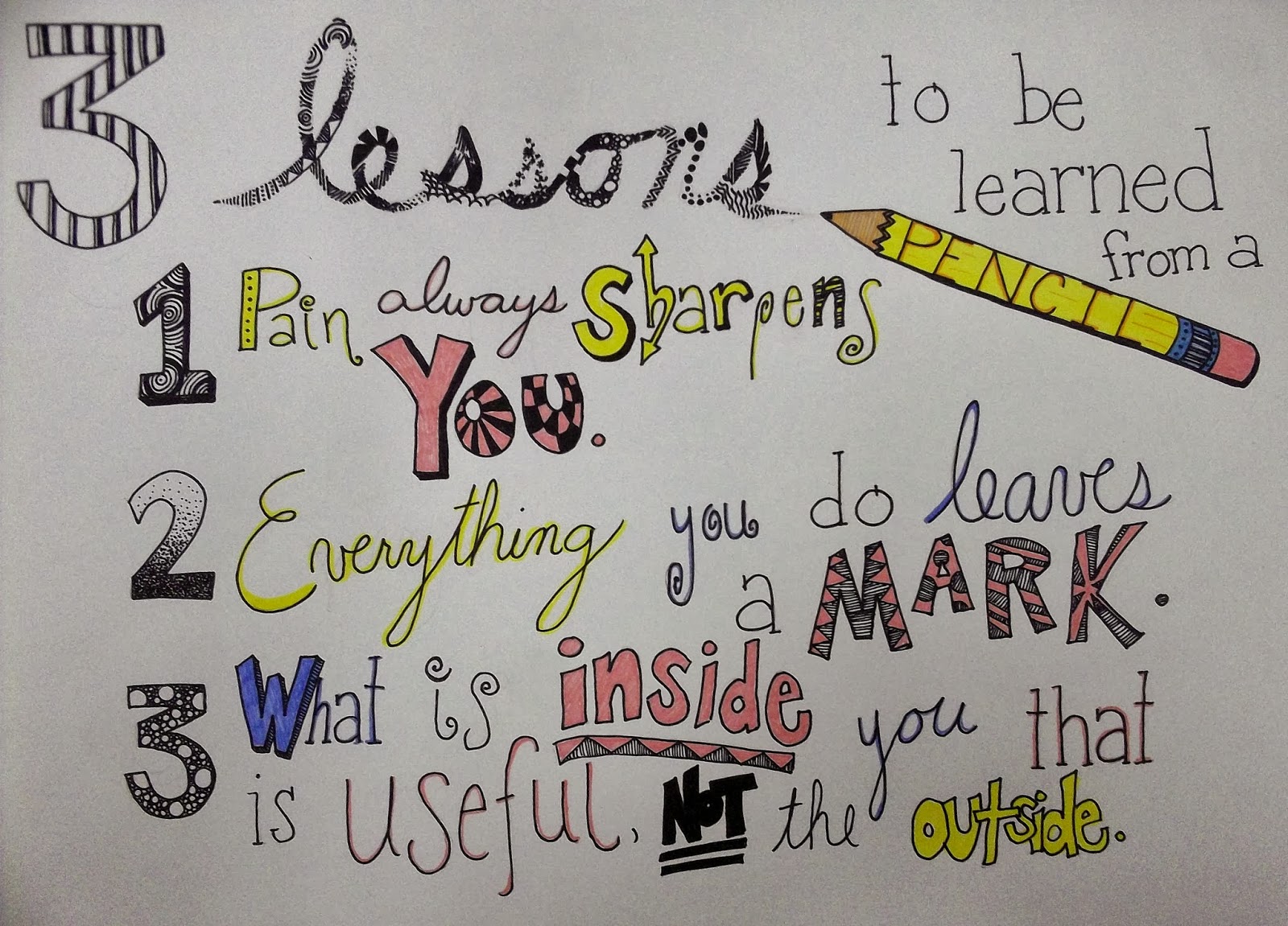 CPP Middle School Art Blog: 3 Lessons to be Learned from a Pencil