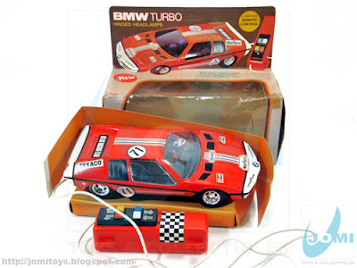 JoMi toys: 1970s E25 BMW TURBO vintage wire remote car