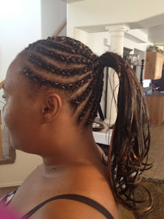 Cornrows Braids Extensions: Ponytail Cornrows