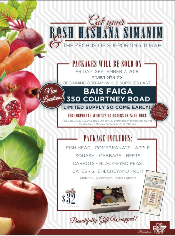 Hefkervelt : Rosh Hashana Simanim Platters in Lakewood