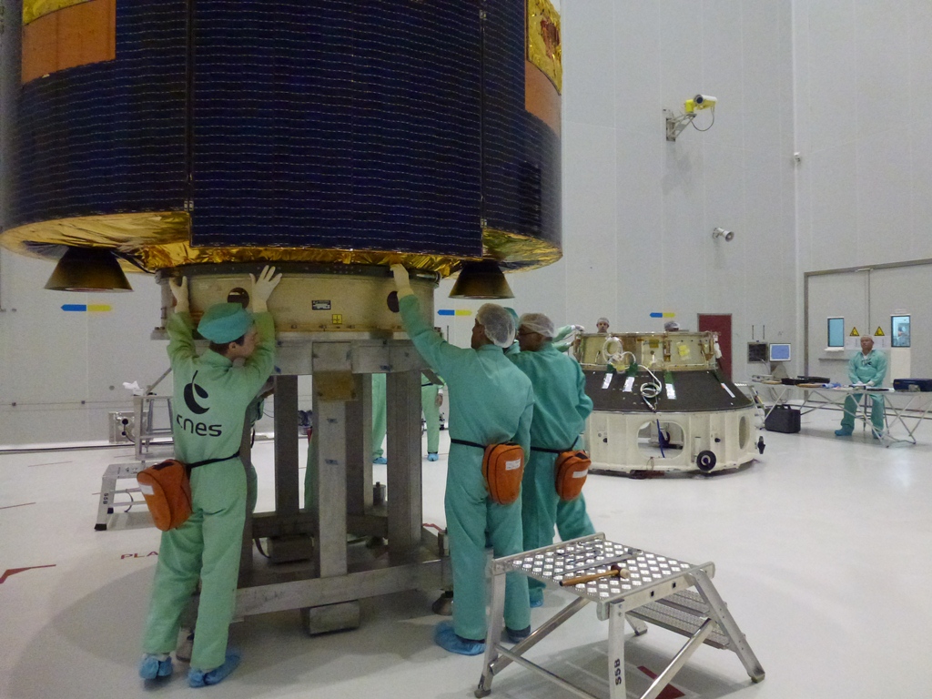 MSG-3 Launch Campaign: MSG-3 on flight adaptor