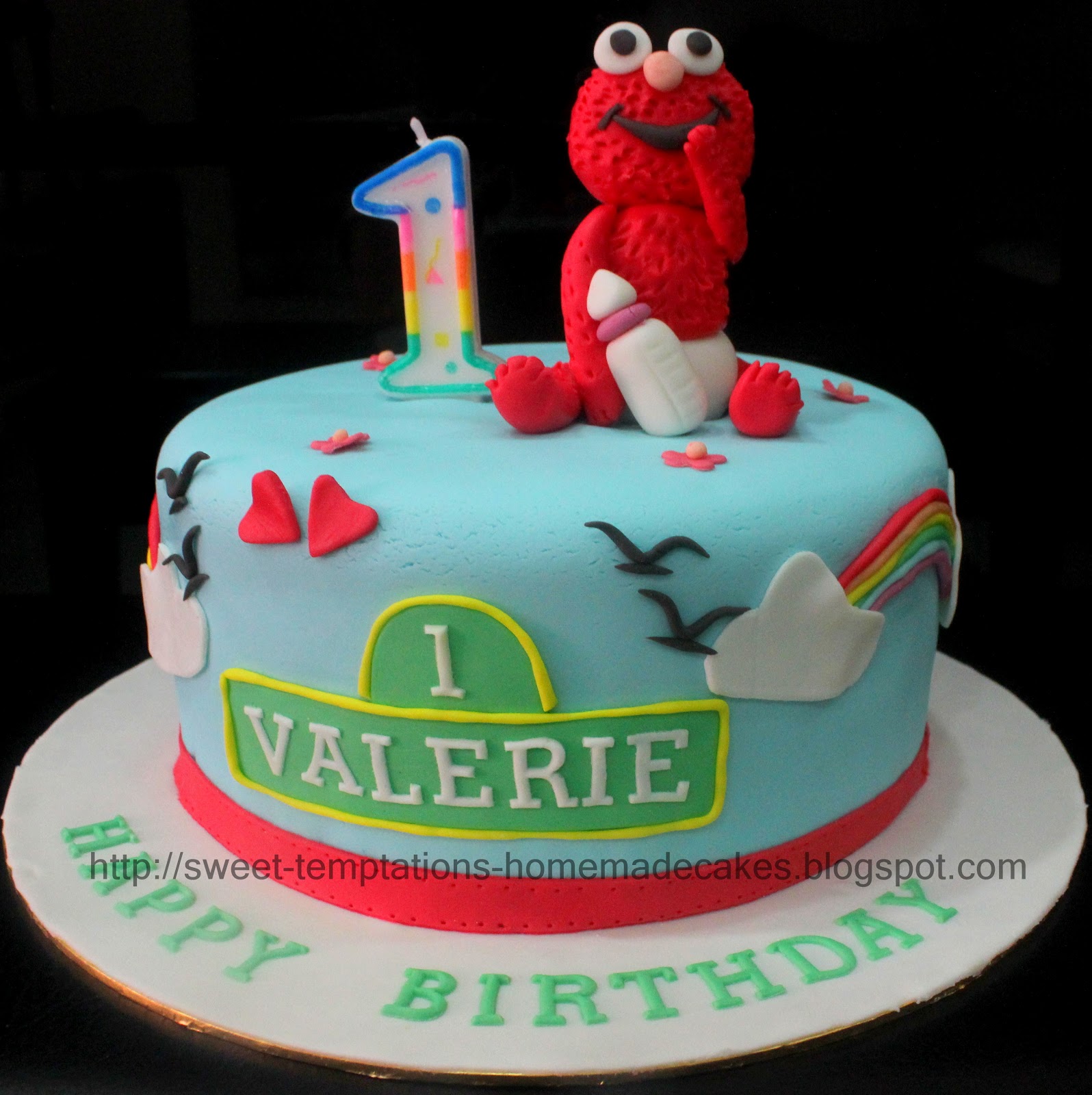 Sweet Temptations Homemade Cakes & Pastry: 1 year old Baby Elmo Cake