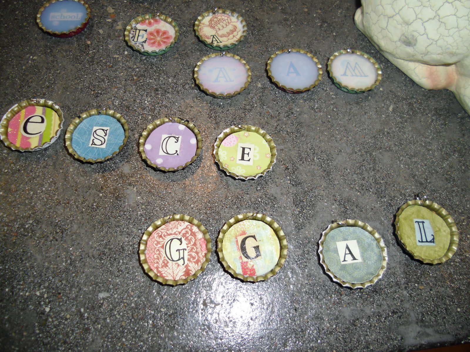 The Farmer's Wife: bottle caps