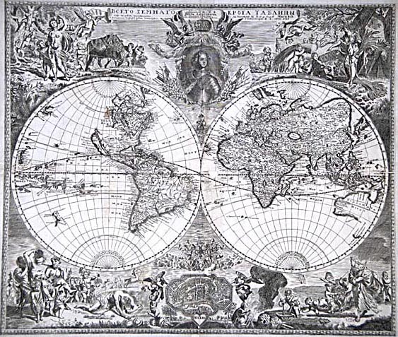 Ancient World Maps: World Map 18th Century