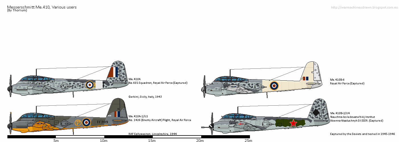 War Machines Drawn: Messerschmitt Me.410 - Foreign Users