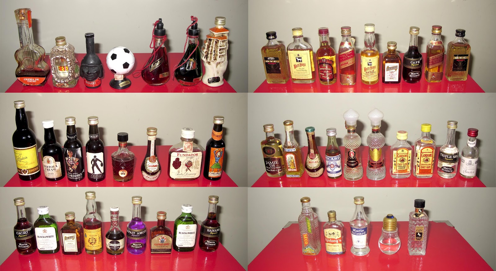 En venta - Onda: Colección de 48 Mini Botellas de alcohol de los 60-70-80.