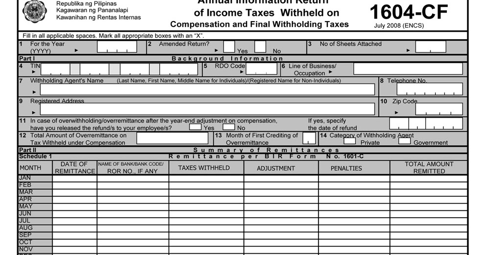 1604cf Just In: BIR Releases Alphalist Data Entry Version 6.0