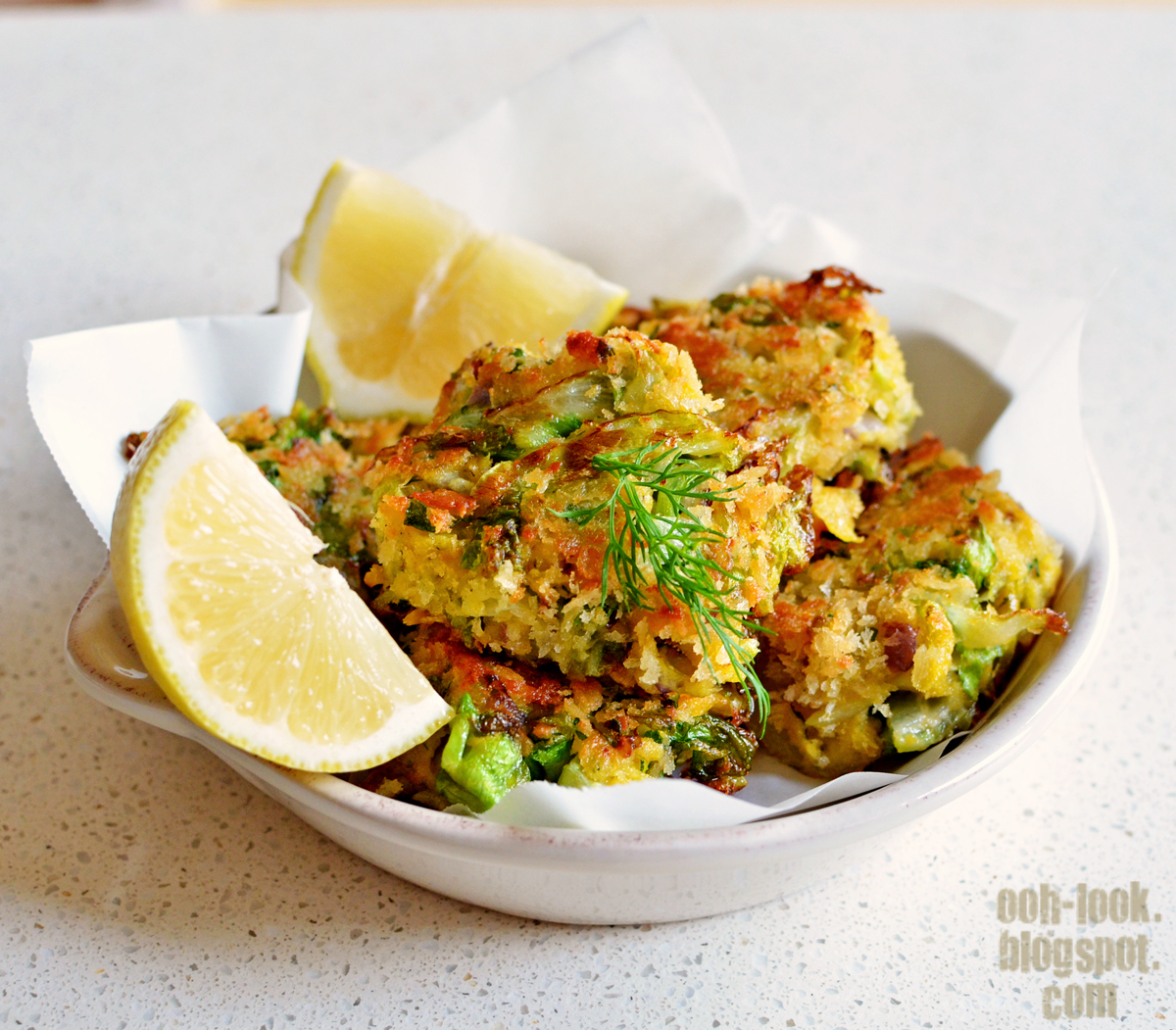Ooh, Look...: These are lettuce dill and mint cakes, not fritters