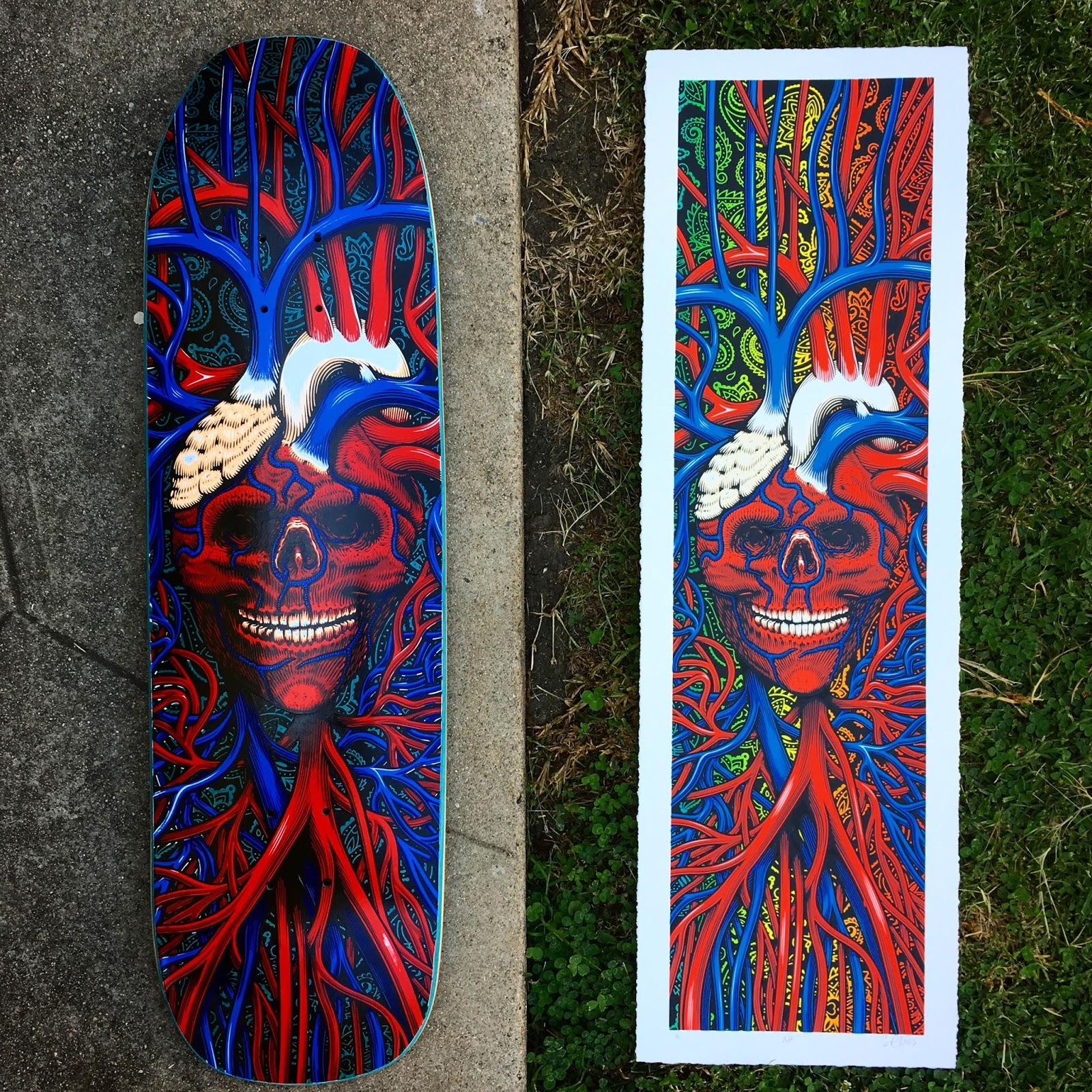 INSIDE THE ROCK POSTER FRAME BLOG: Sean Cliver Heart & Skull Art Print ...