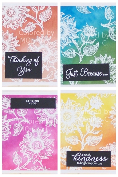 Resist technique with embossing power - Sunshine Creativity