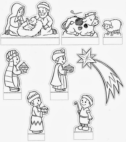 Aprender es divertido: Belen para recortar y colorear