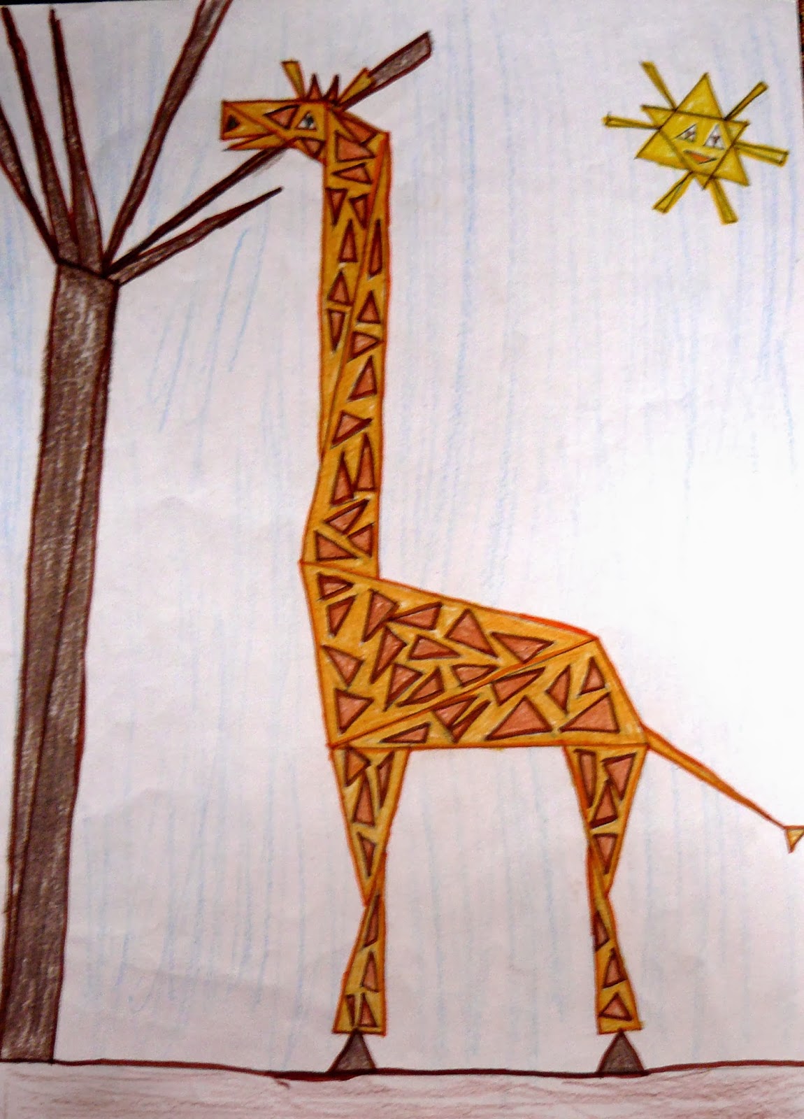 Visual Arts: TRIANGULAR ANIMALS