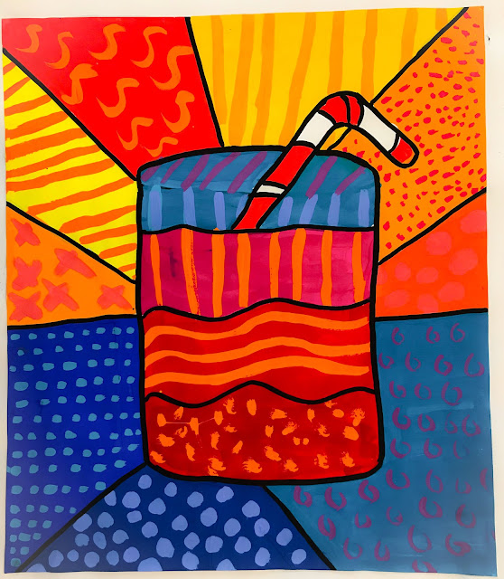 Paintbrush Rocket: 5th Grade Romero Britto Pop Art Paintings!