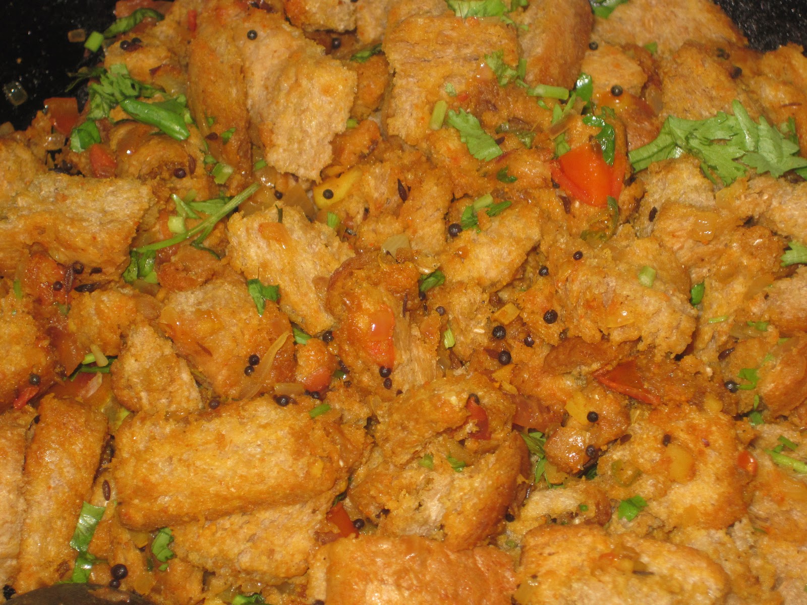 Brown/Wheat Bread Poha/Upma