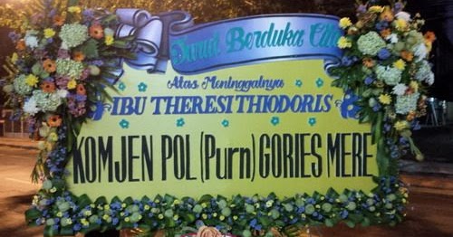 Bunga Papan Duka Cita Komjen Pol Gories Mere | ORIZA FLORIST
