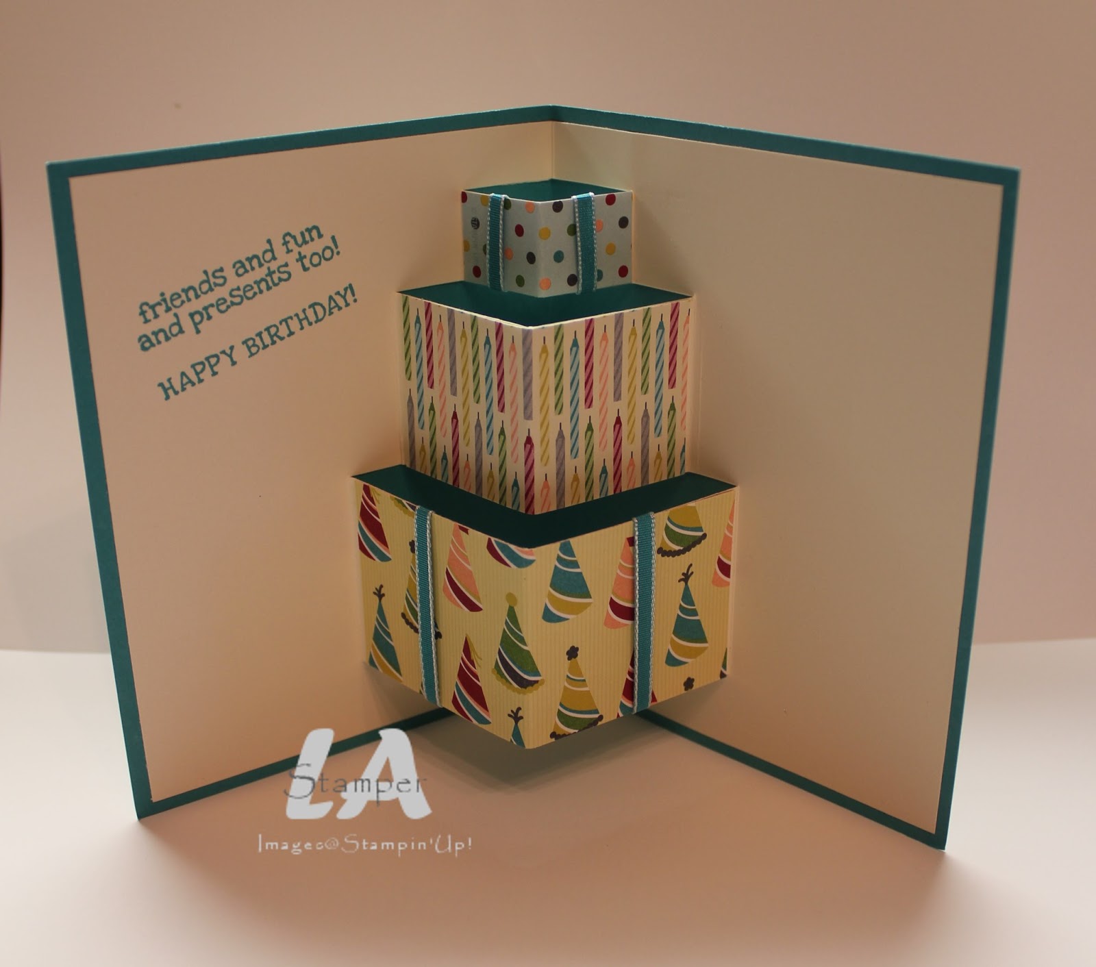 LA Stamper: Birthday Basics Pop-Up Presents Card