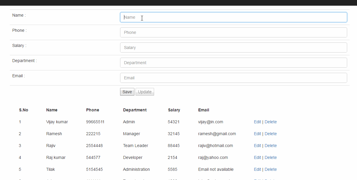 Angularjs Crud Operations In Mvc 5 Aspmantra Aspnetmvcangularjsjquery