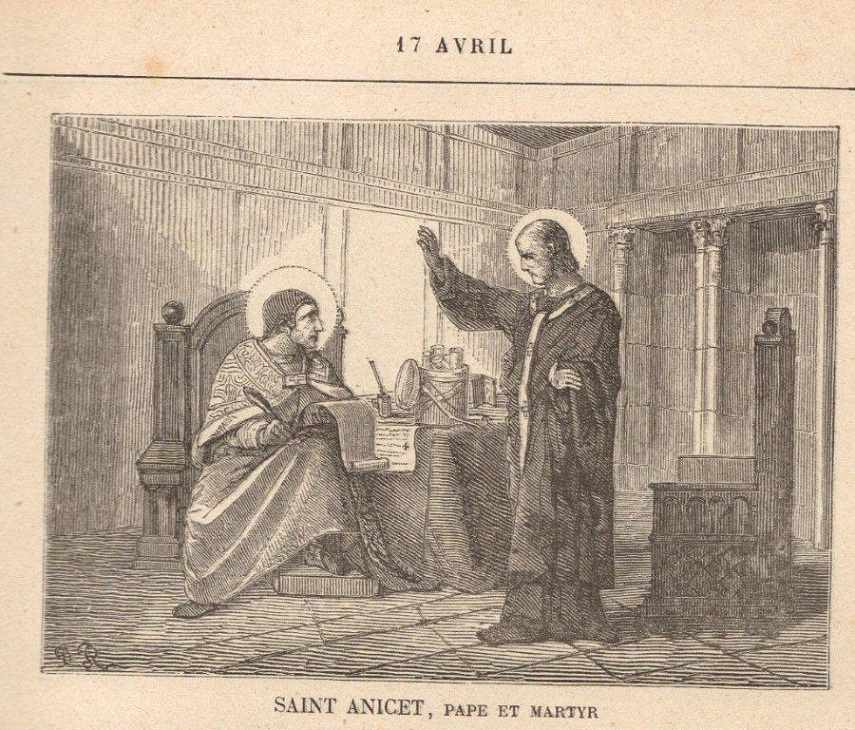 ICONOGRAPHIE CHRÉTIENNE: Saint ANICET, Pape et martyr