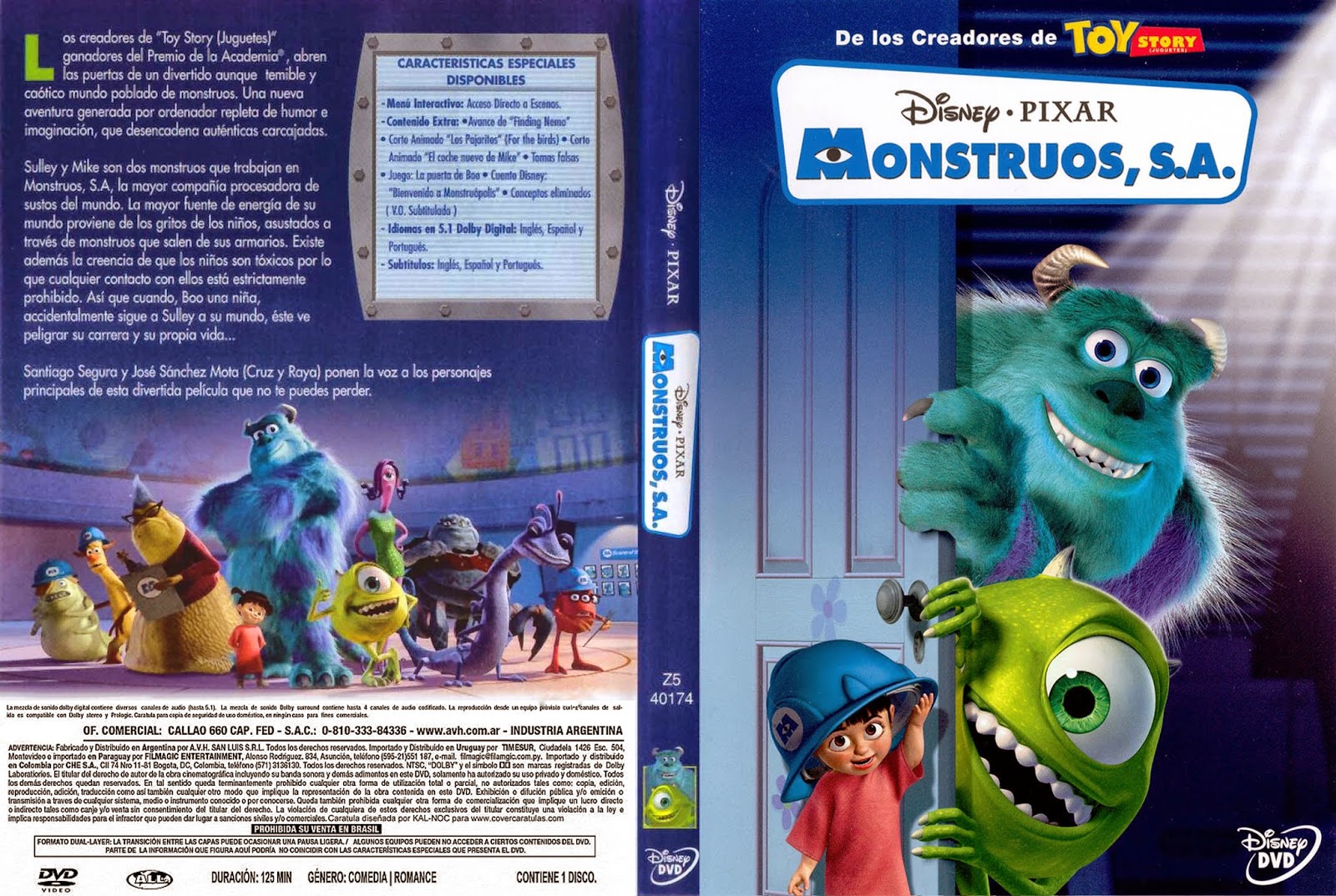 COVERCARATULAS DE DVD - CD COVERCREATORS: MONSTER INC