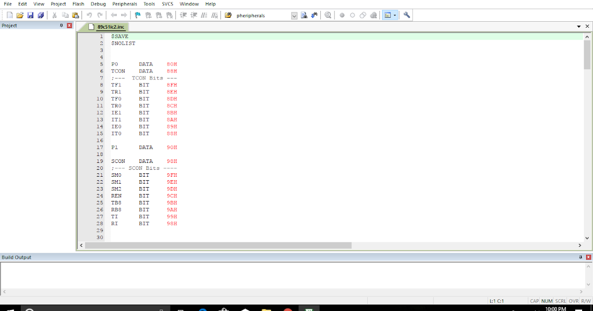Learning about 8051 simulator like keil micro-vision.