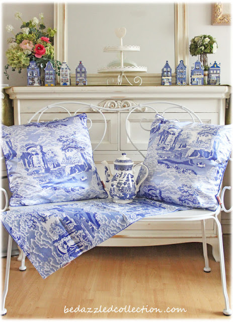 Be Dazzled Collection: Spode Blue Italian Cushion and Table Linen