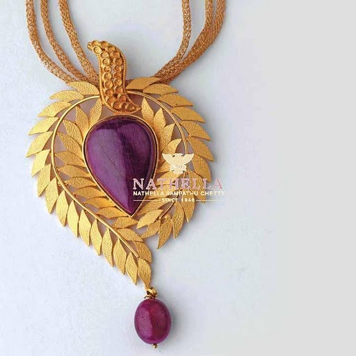 indiangoldesigns.com: ruby pendant and ear rings set from nathella ...