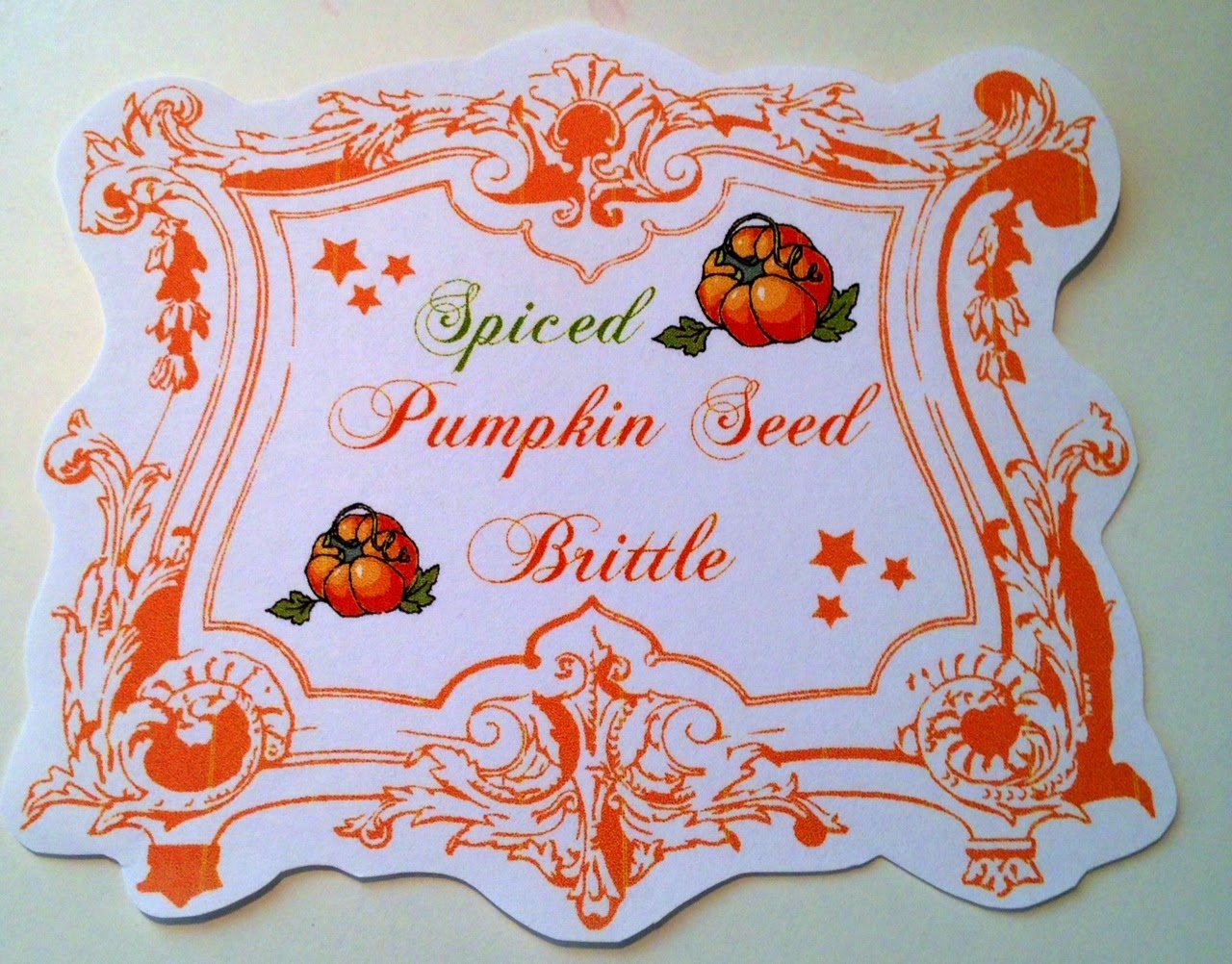 How'd You Do That?: SPICED PUMPKIN SEED BRITTLE + LABELS TO PRINTING
