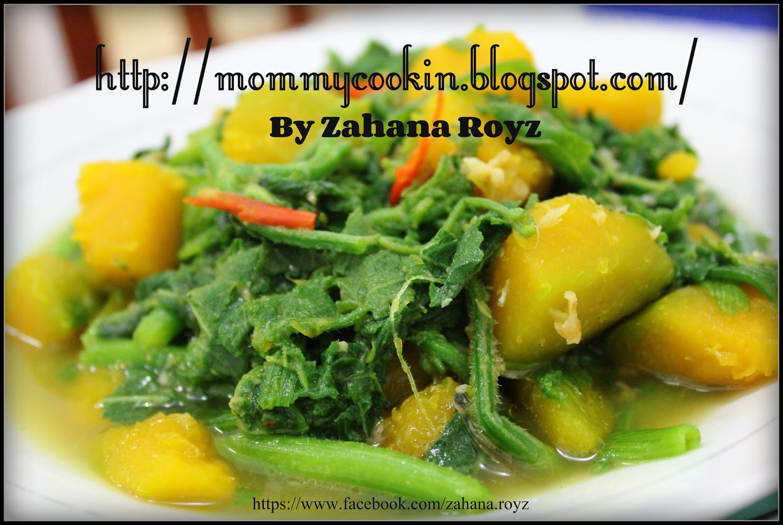 Mommy Ryan Kitchen: Daun Labu(pucuk Labu) campur buah labu~ Masakan ...