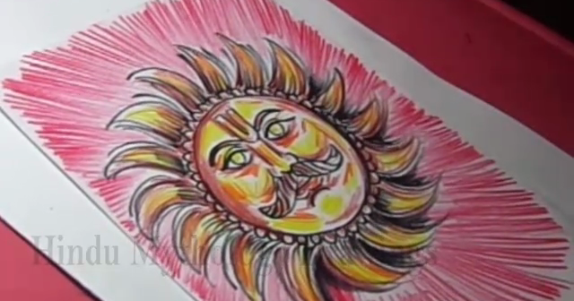 Hindu Mythology Drawings: Lord Surya Bhagwan Drawing