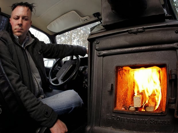 Cars: Fireplace in Car / Wood Stove in Volvo