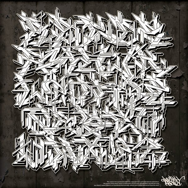 Graffiti-art: Graffiti fonts pt.1 "Wild style from Nightdeviant"