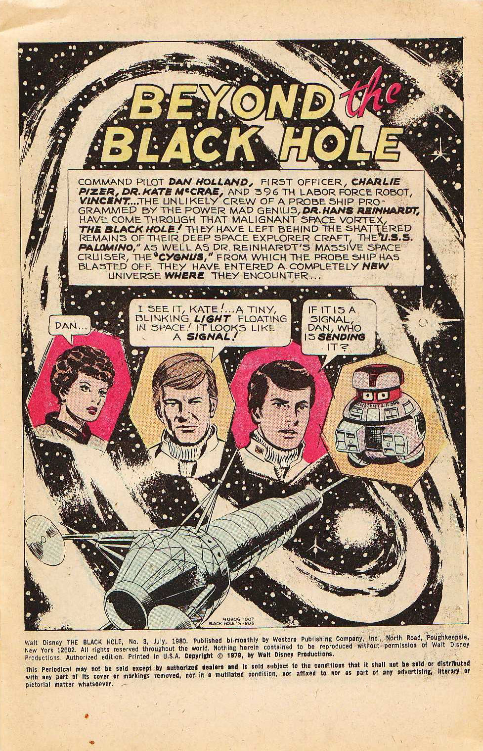 The Black Hole comic book #3 page one