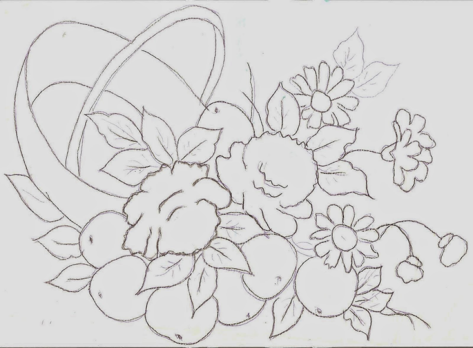 Cantinho da Jana: Riscos de flores para pintura em tecido