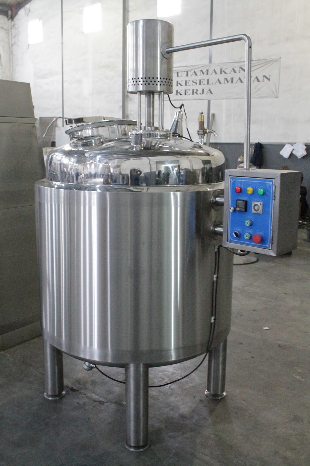 MESIN FARMASI: TANGKI MIXER TURRAX DOUBLE JACKET