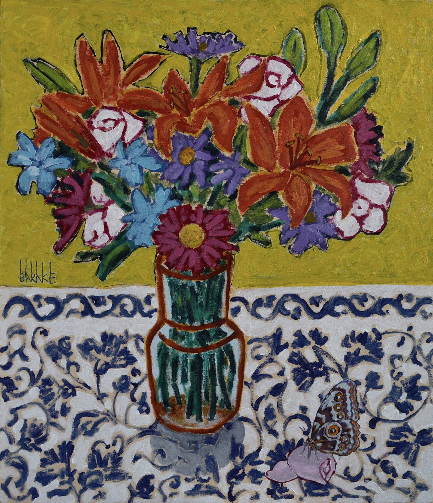 BARAKE PAINTER: STILL LIFE WITH BUTTERFLY
