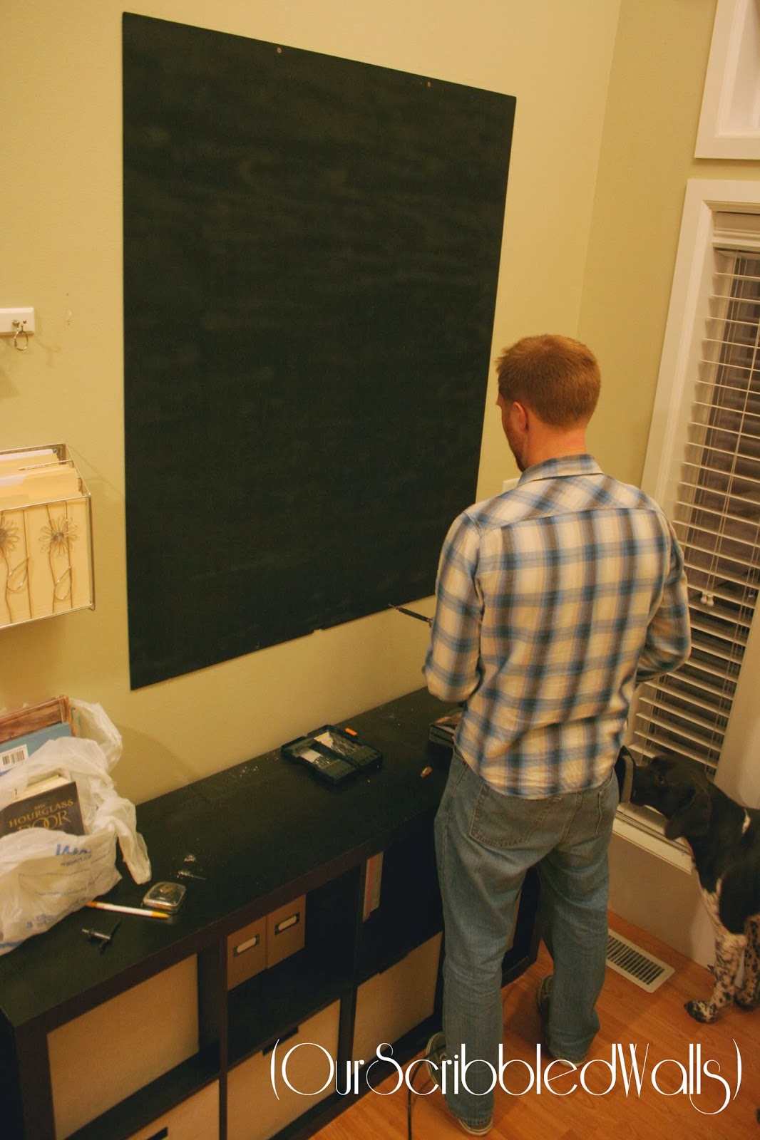 Our Scribbled Walls: A Finished Command Center Chalkboard!