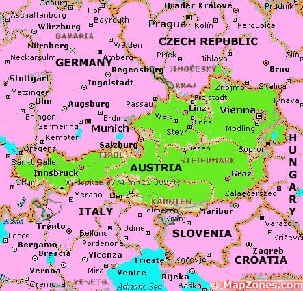 Mapa Politico de Austria