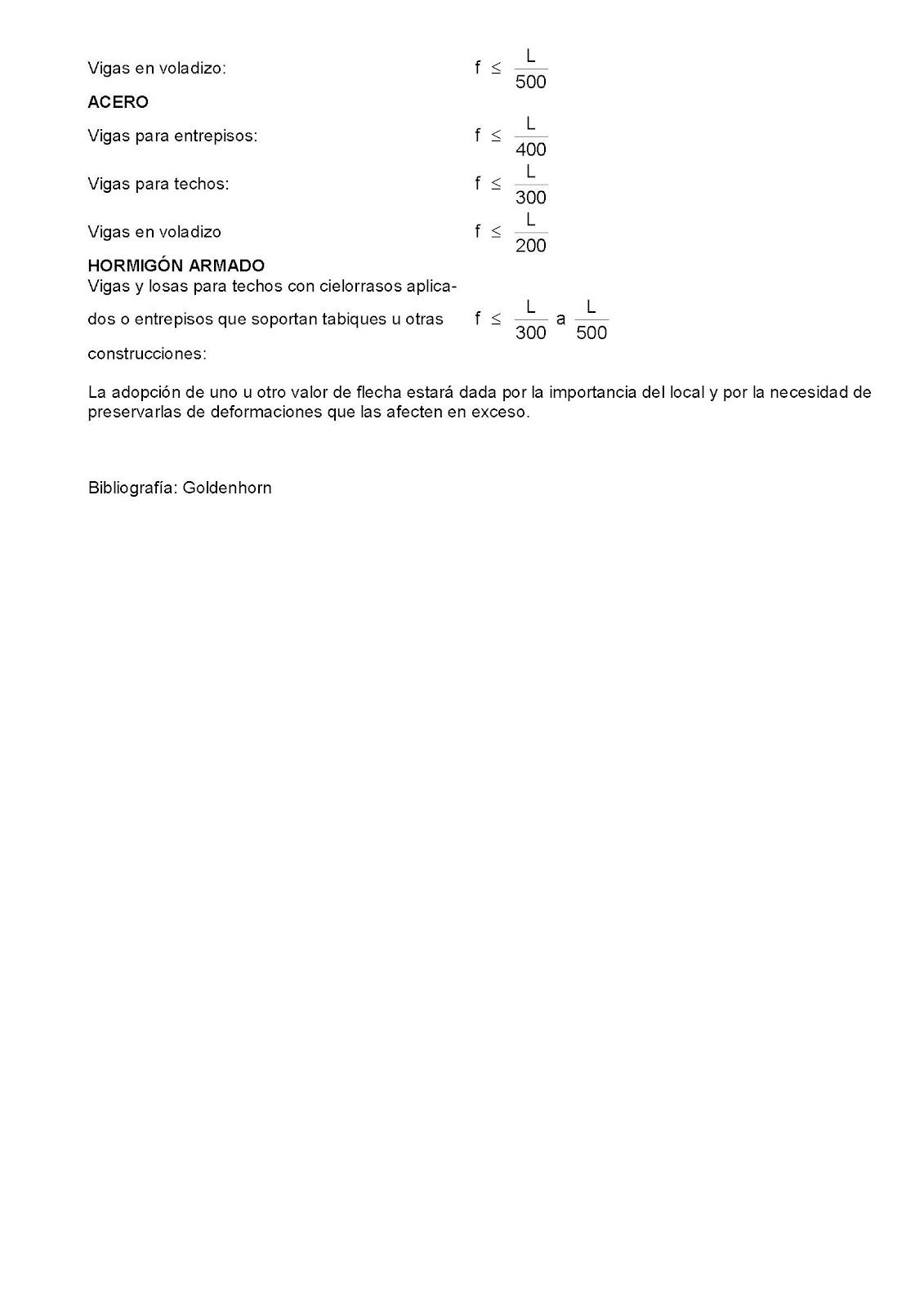 -: TABLAS: Reacciones, momentos y flecha en vigas