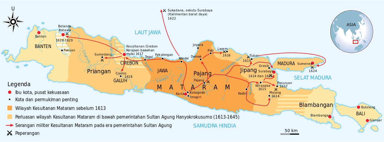 Letak Kerajaan Mataram Islam - Sejarah Cirebon