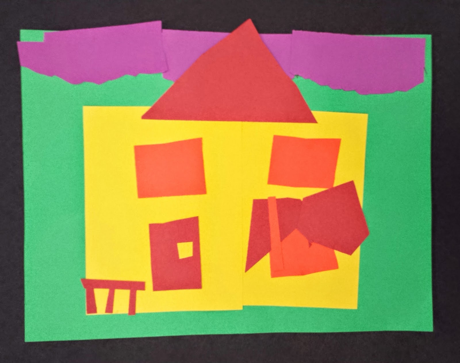 ART WITH SCHMIDT: 1st Grade - Warm/Cool House Collage