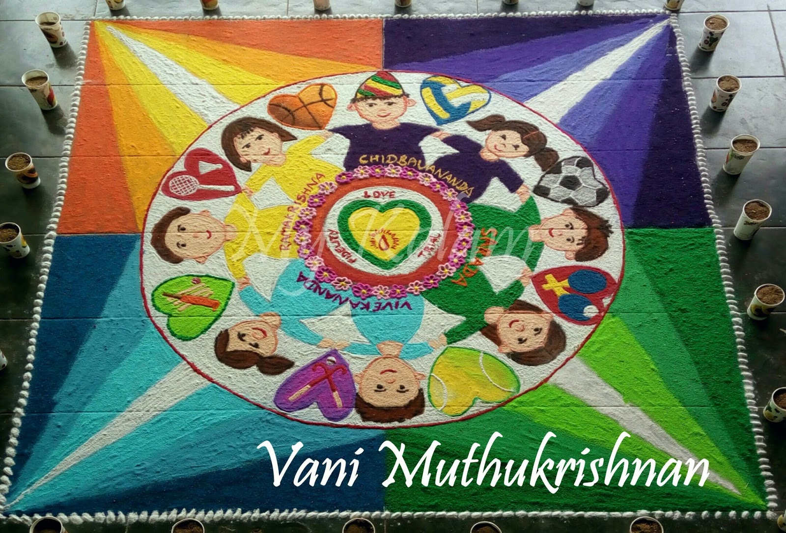 My Kolam: Sports day team work