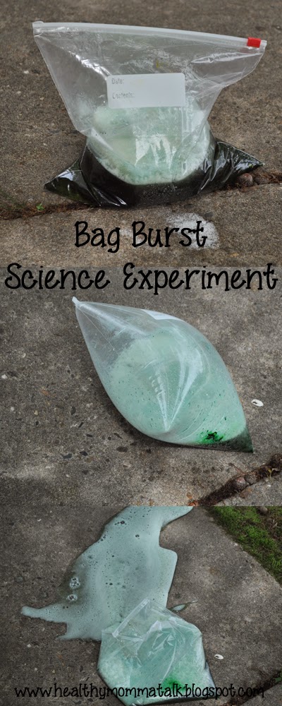 Healthy Momma Talk: Bag Burst Science Experiment