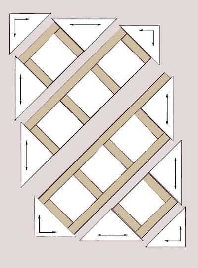 Montage en diagonale / Diagonal setting